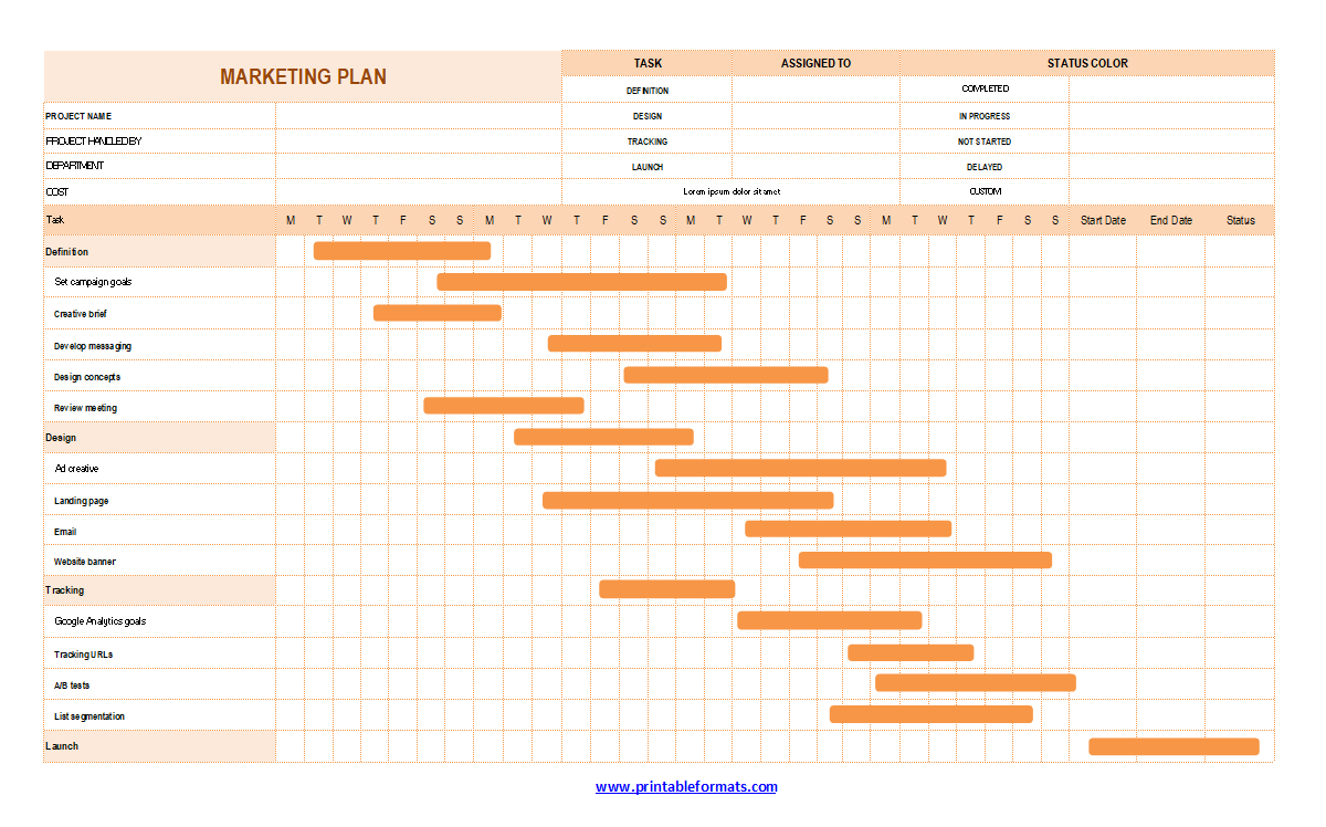 05 Free Marketing Plan Templates - Printable Formats