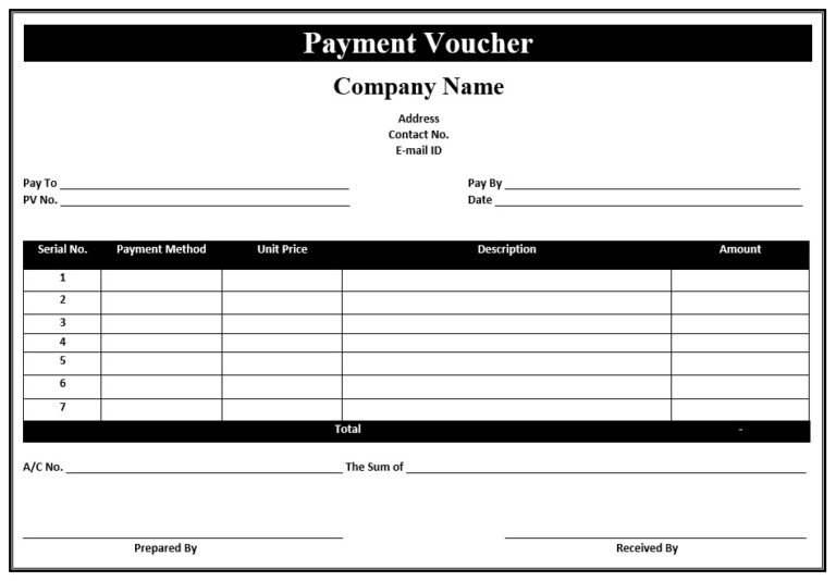 Expense Voucher Templates - Printable Formats