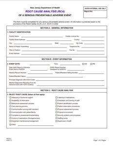Free Root Cause Analysis Templates - Printable Formats